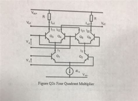 Solved C Figure Q2c Below Shows An Analogue Four Quadrant