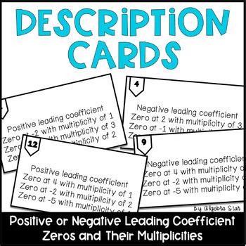 Polynomial Functions Triples Card Match By Algebra Star TPT