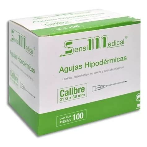 Aguja Hipodérmica Esteril Desechable C100 Pz Mercadolibre