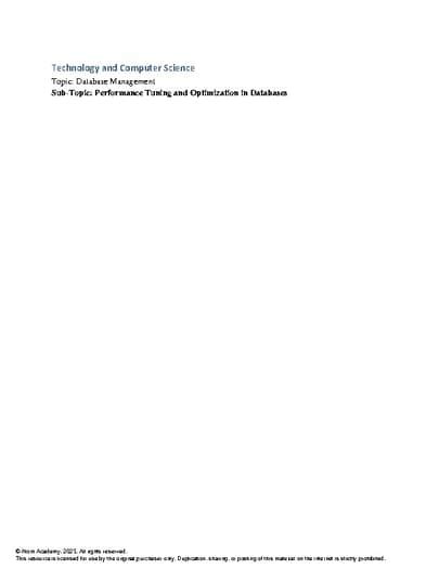 20 Writing Prompts Performance Tuning And Optimization In Databases 20 Writing