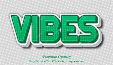 Premium Vector Vibes 3d Editable Text Style Effect