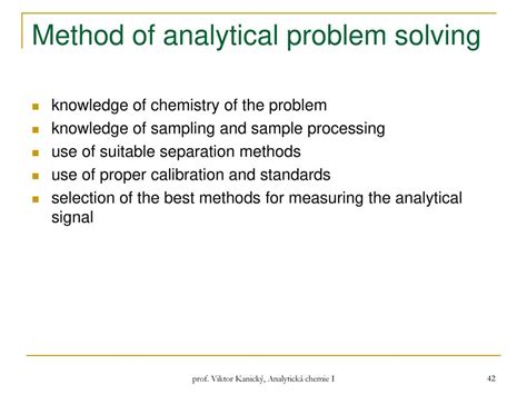 Prof Viktor Kanický Analytická Chemie I Ppt Download