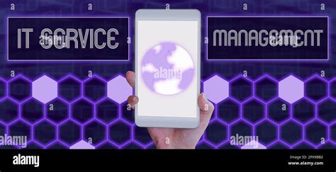 Sign Displaying It Service Management Word For The Process Of Aligning