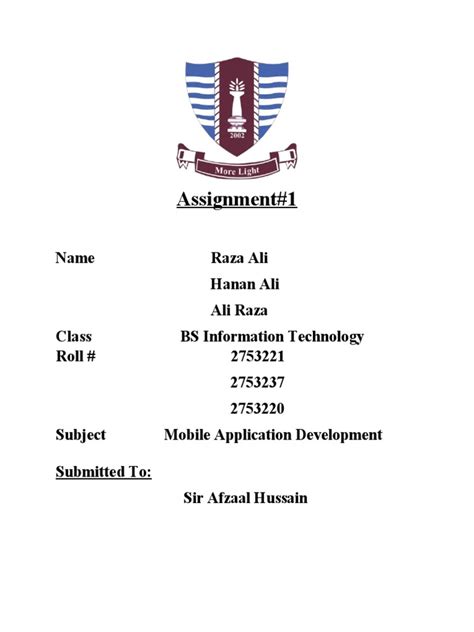 Assignment2 Mobile Application Development 1 Pdf Android