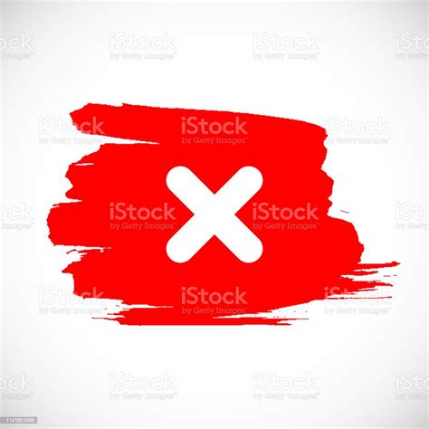 더러운 그런 지 손 브러시 스트로크 크로스 X 벡터 일러스트 레이 션 흰색 배경에 고립으로 그려진 그래픽 디자인을 표시 합니다