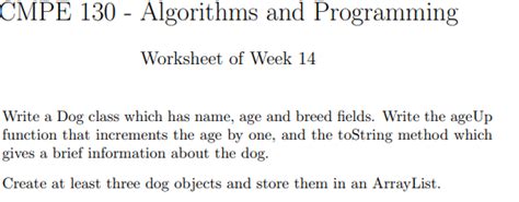 Solved CMPE Algorithms And Programming Worksheet Of Chegg