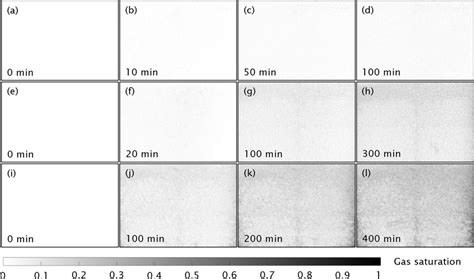 Selected Processed Images Showing Gas Saturations From Ad Exp E‐4