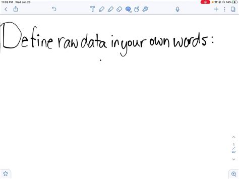 Solveddefine Raw Data In Your Own Words