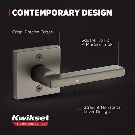 Kwikset Signature Series Halifax Gunmetal Interior Or Dummy Door Handle