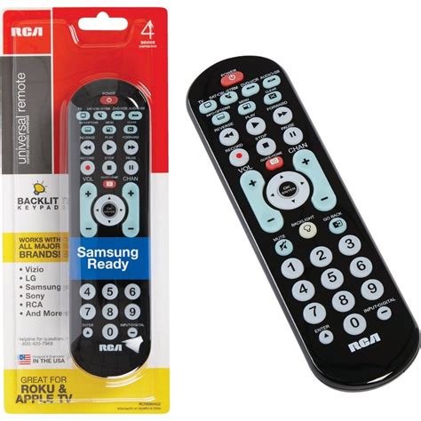 RCA Device Universal Black Big Button Remote Control RCRBB GBE In Remote Control