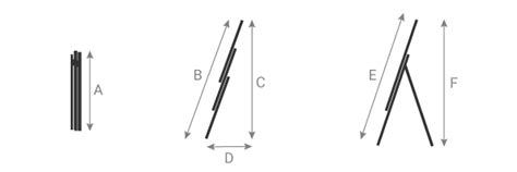 A Altezza Raggiungibile Posizione Scala Semplice M Posizione Scala Doppia M