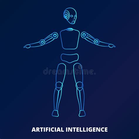 Artificial Intelligence Banner With Robot Android Stock Vector Illustration Of Innovation