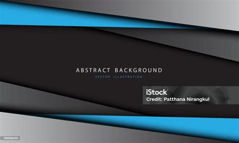 추상적인 파란색 회색 금속 삼각형빈 공간 디자인에 간단한 텍스트가 현대미래지향적인 배경 벡터 일러스트레이션 0명에 대한 스톡 벡터 아트 및 기타 이미지 Istock