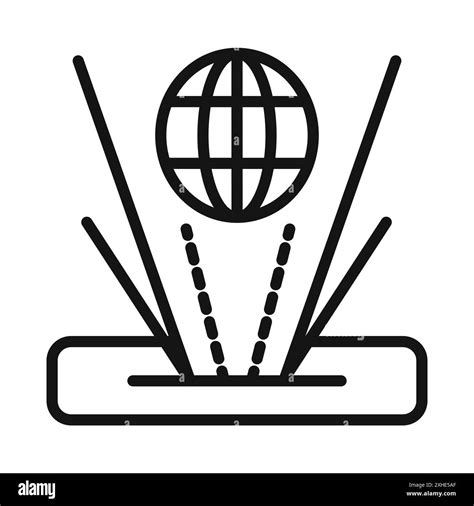 Holographic Display Icon Vector Symbol Or Sign Set Collection In Black