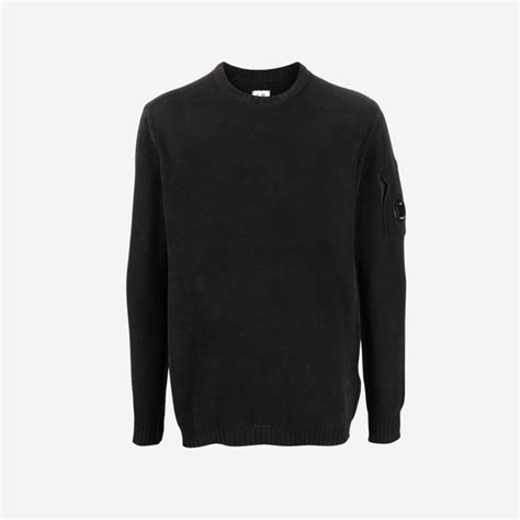 C P 컴퍼니 셔닐 코튼 플레인 점퍼 블랙 FW C P Company KREAM