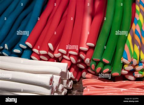 Sweet Candies Rope String Shaped Sweets Dessert Food Generate A Beautiful Colorful And