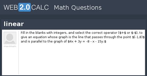 View Question Linear