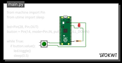 Controlling Led Using A Push Button As Toggle Switch Wokwi Esp32
