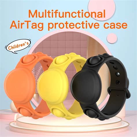 애플 에어태그 위치 추적기 팔찌 아기 분실 방지 실리콘 케이스 푸시 버블 장난감 Aliexpress
