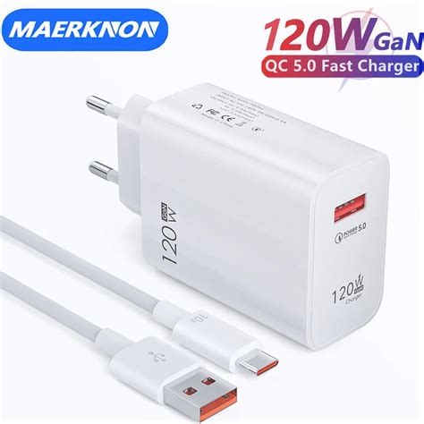 휴대폰 충전기 Gan 120w Usb 충전기 고속 충전 타입 C 케이블 화웨이 삼성 샤오미 12 빠른 충전 50 Usb C 케이블 Aliexpress Choice