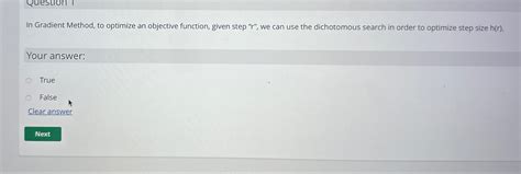 Solved In Gradient Method To Optimize An Objective