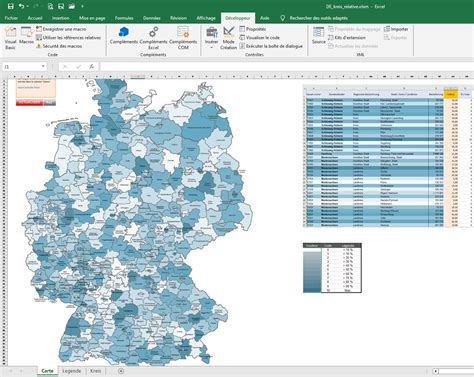 Germany Excel Macro Map Of Districts Kreis