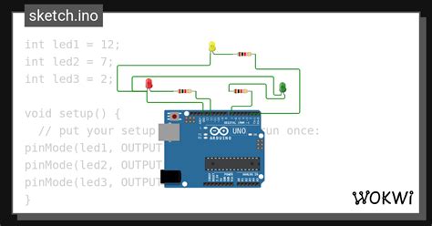 Trafic Led Wokwi Esp32 Stm32 Arduino Simulator