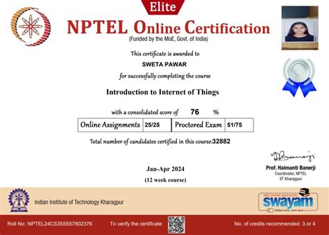 Sweta Pawar On Linkedin Iot Certification Iitkharagpur