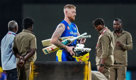 Ben Stokes Prepares To Bat At The Nets