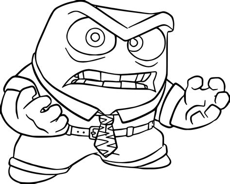 Coloring Page Of Anger From Inside Out