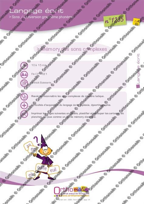 Ressource Orthophonie Mémory Des Sons Complexes Orthomalin