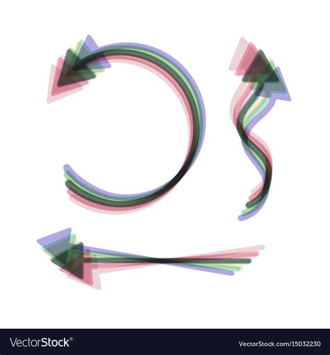 Simple Set To Interface Arrows Colorful Royalty Free Vector