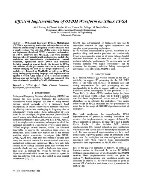 Ofdm Waveform On Xilinx Fpga Pdf