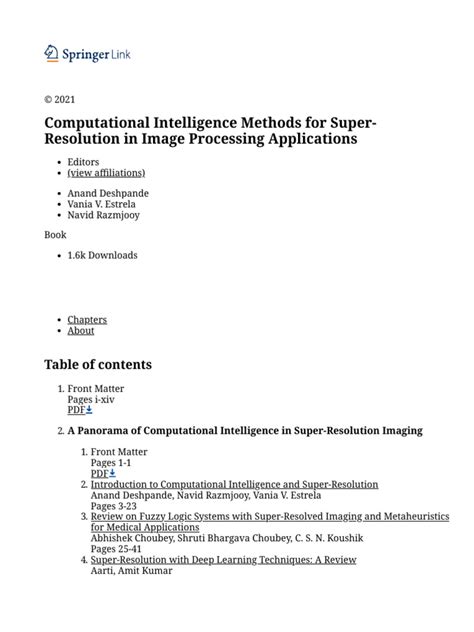 computational intelligence methods for super resolution in image