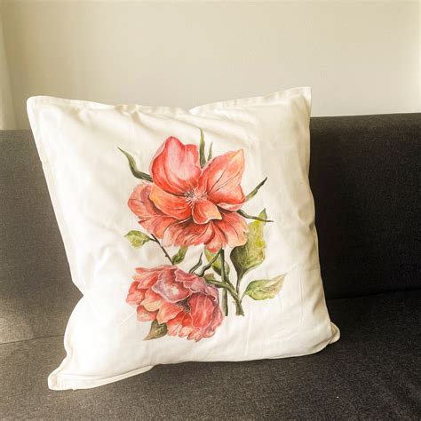 Hand Painted Cushion Painting Of Protea Flowers Hand Made One Of A