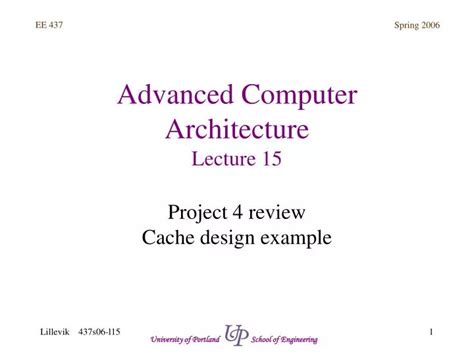 Ppt Advanced Computer Architecture Lecture 15 Powerpoint Presentation