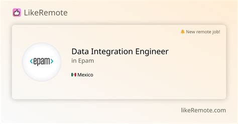๐ฉ Data Integration Engineer At ๐ข Epam ๐remote Job In ๐ฒ๐ฝ Mexico R ๐ฉ Data Integration Engineer At ๐ข Epam ๐remote Job In ๐ฒ๐ฝ Mexico R
