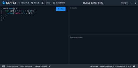 Dartpad Online