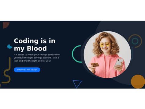 Dynamic Header With Heading Description Button And Circular Person