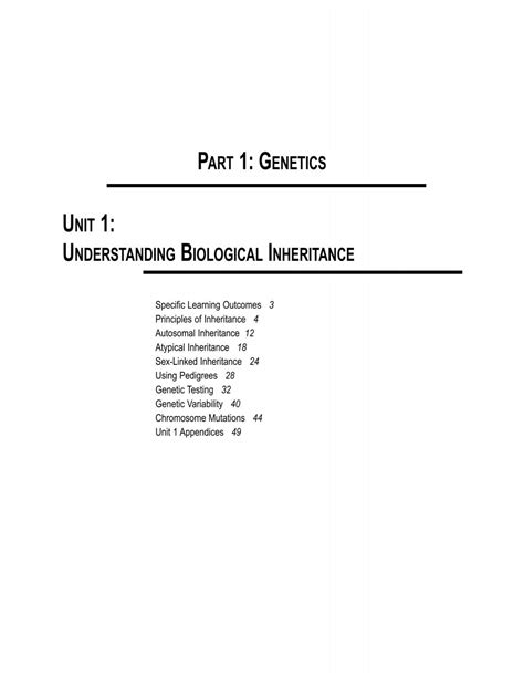 Understanding Biological Inheritance Education And Literacy