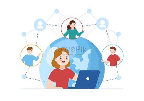 인트라넷 인터넷 네트워크 연결 그림 일러스트 무료 다운로드 Lovepik