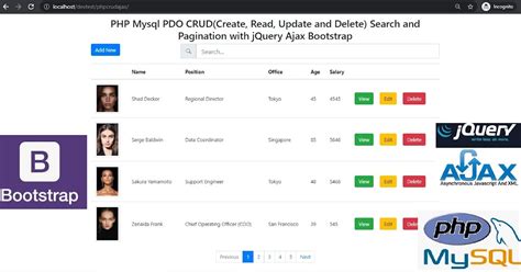Php Mysql Pdo Crudcreate Read Update And Delete Search And