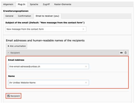 Insert And Configure Form Easyweb Standard Information And Help Page