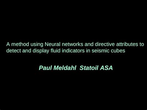 ppt a method using neural networks and directive attributes to detect