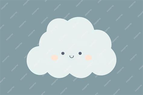 Premium Vector Cute Smiling Cloud Illustration