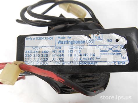 112d631h01 Westinghouse 4 1 Control Power Transformer 50va 480 120