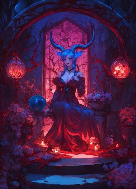 Premium Ai Image All Glassblowing Vampire Style Doll Woman Devil