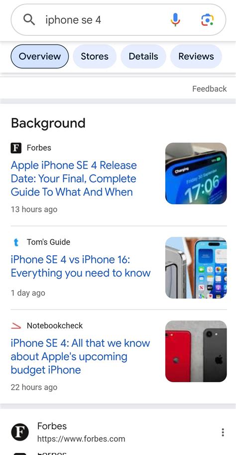 Google Search Background Section