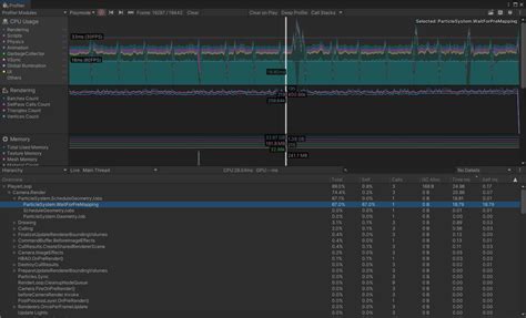 profiling game particlesystem waitforpremapping taking 36 9 cpu what is it unity engine