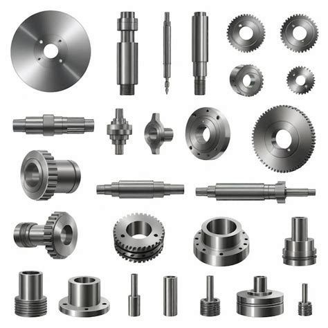 Machining Vector Set White Background Isolated A High Quality Premium